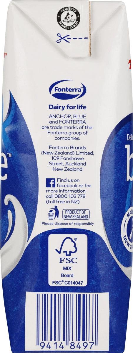 ANCHOR Blue Milk UHT 250ml – Outpost Supplies NZ 2014 Ltd.